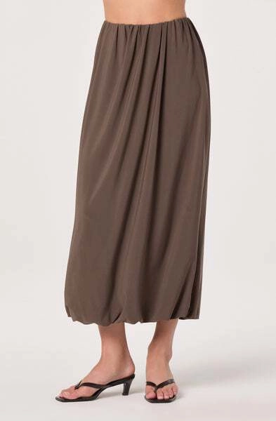 Astr The Label Savannah Bubble Hem Midi Skirt