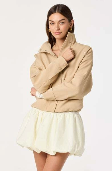 Astr The Label Funnel Neck Bomber Jacket