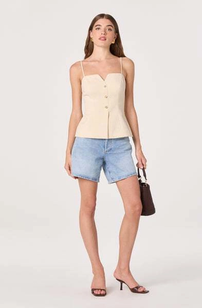 Astr The Label Britta Spaghetti Strap V-neck Top