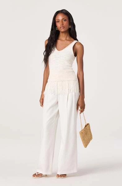 Astr The Label Kate Fringe Hem Sweater Tank Top