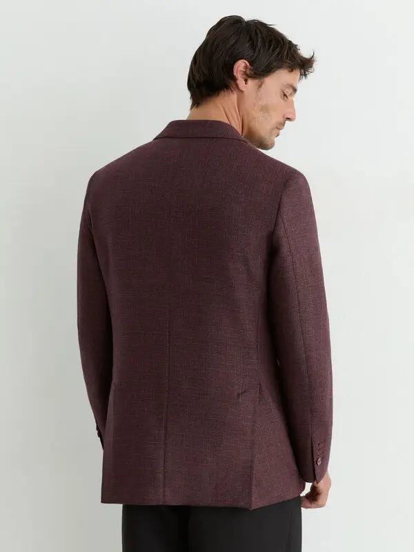 REISS Aristocrat Wool Hopsack Single-breasted Blazer Tailored-fit