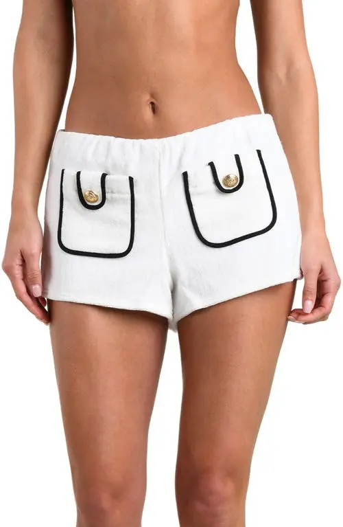 L'Agence Fine Line Amiya Cotton Cover-up Shorts