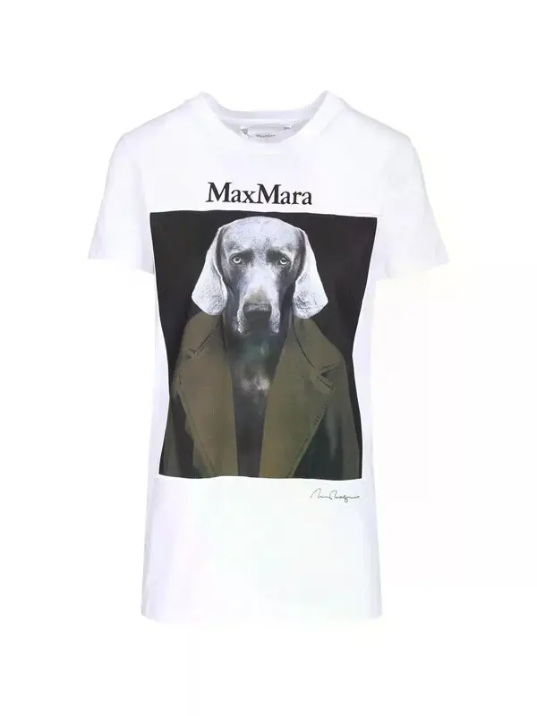 Max Mara William Wegman Dog-print T-shirt - White