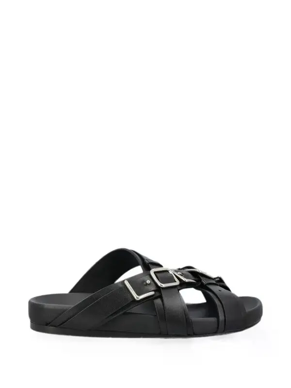 Loewe Buckle-fastening Leather Sandals - Black