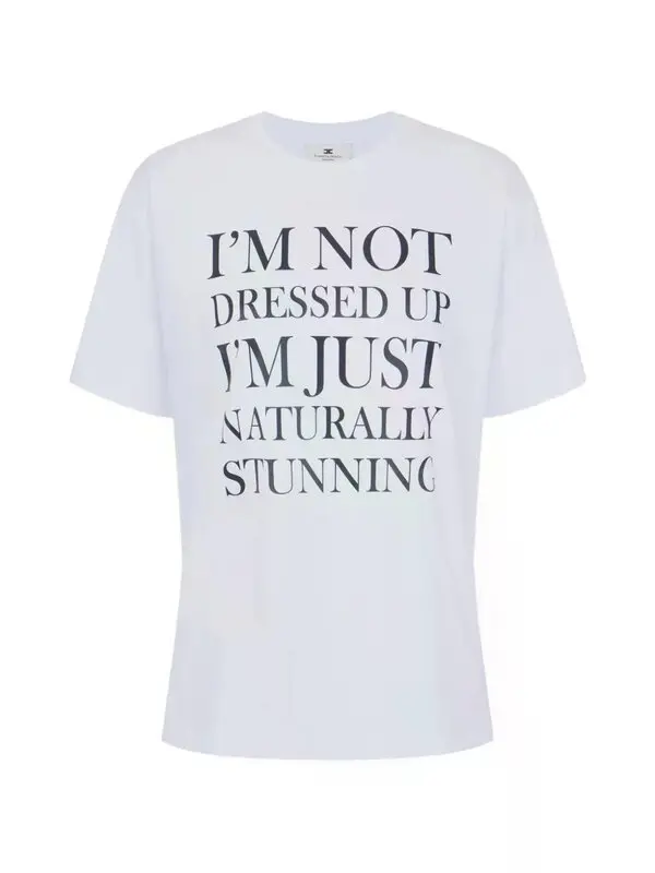 Elisabetta Franchi Lightweight Jersey T-shirt With Print - White