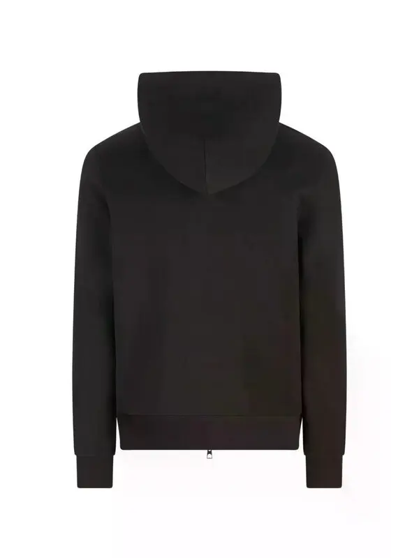 Moncler Logo-patch Zip-up Hoodie - Black