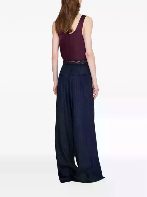 ANINE BING Silk-blend Bias Cut Top