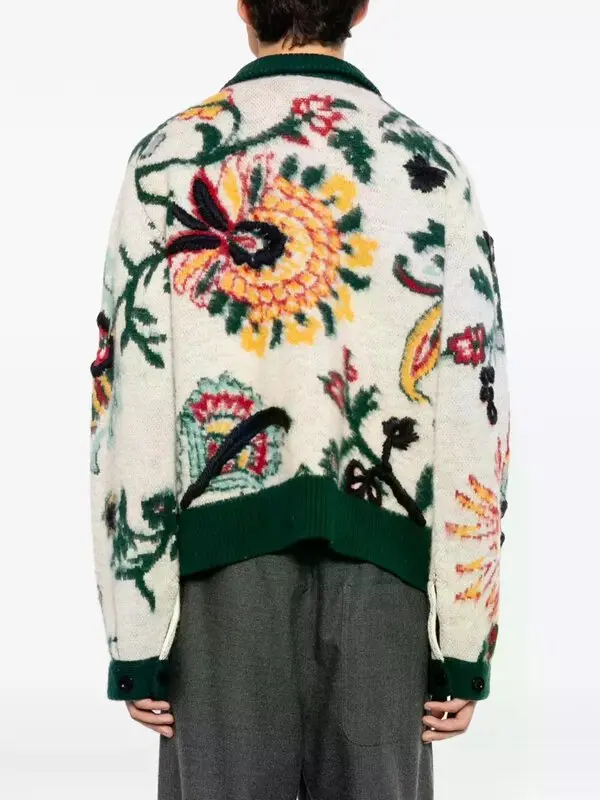 Sacai Wool Jacquard Cardigan