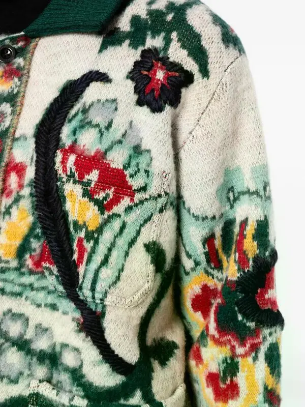 Sacai Wool Jacquard Cardigan