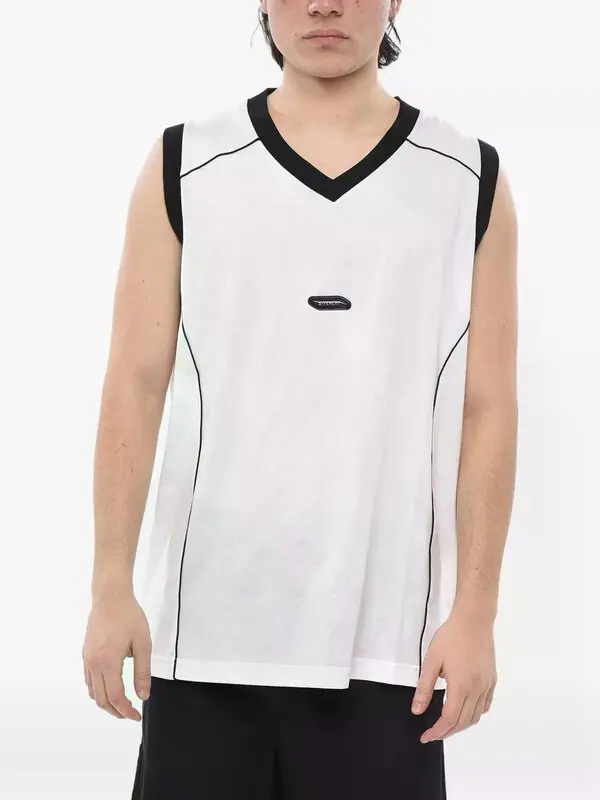 Givenchy Contrast-trim V-neck Tank Top - White