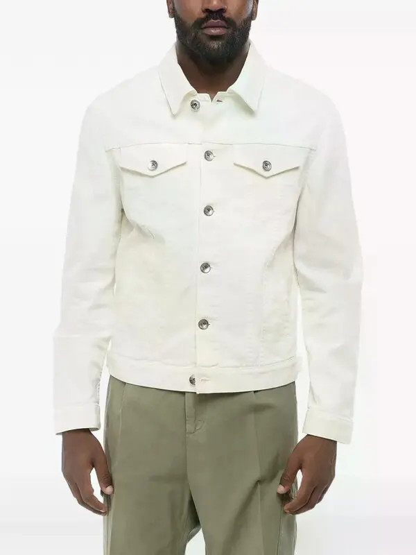 Brunello Cucinelli Long-sleeve Denim Jacket - White