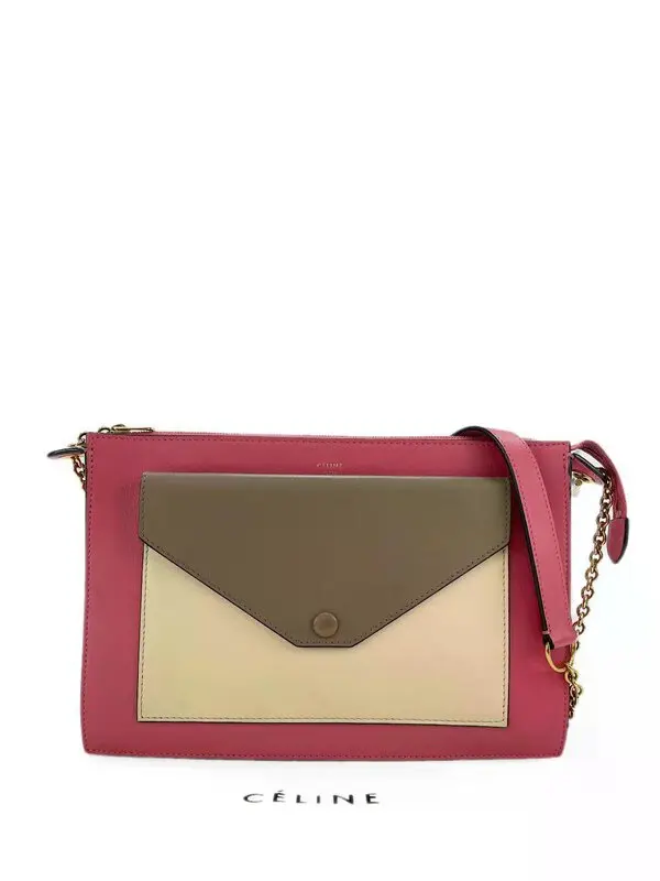 Celine 2010s Pocket Chain Shoulder Bag - Pink