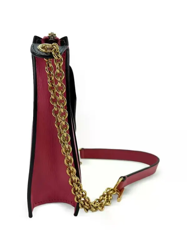 Celine Leather Color-block Chain Shoulder Bag - Pink