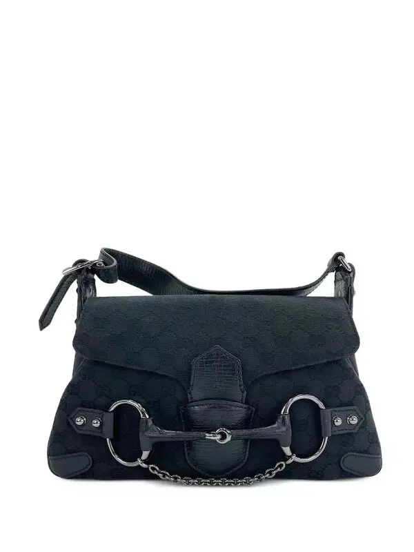 Gucci Horsebit Shoulder Bag - Black