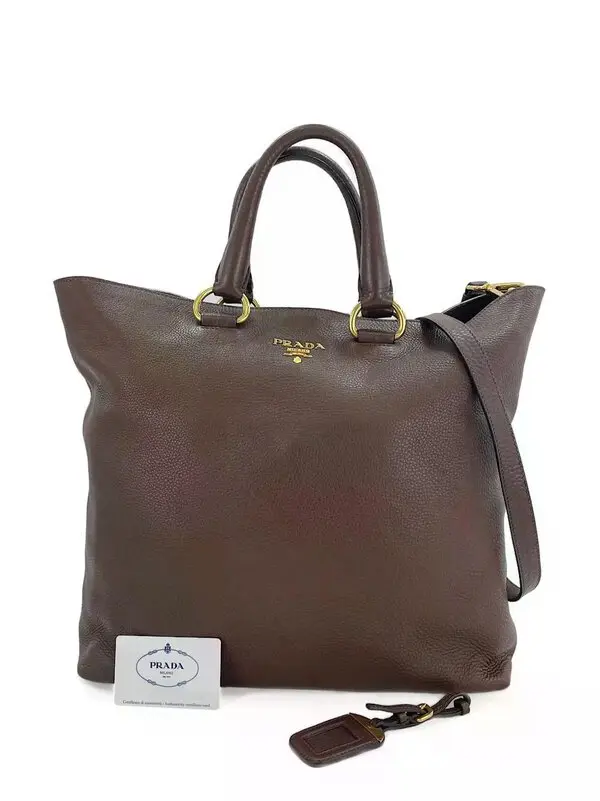 Prada 2-way Tote Bag - Brown