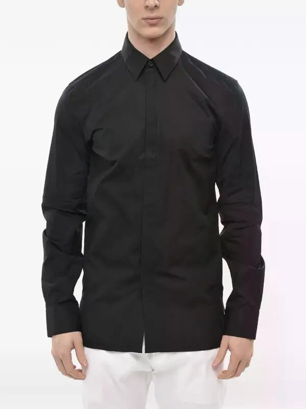 Givenchy Long-sleeve Logo-detail Shirt - Black
