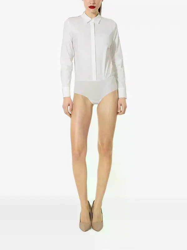 Wolford Cotton-poplin Collared Bodysuit