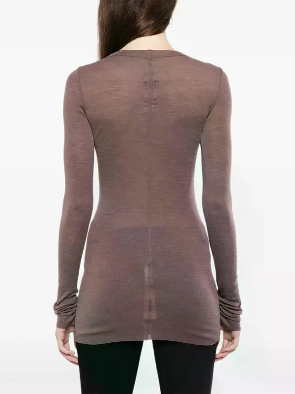 Rick Owens Ribbed Long Sleeve T-shirt - Purple