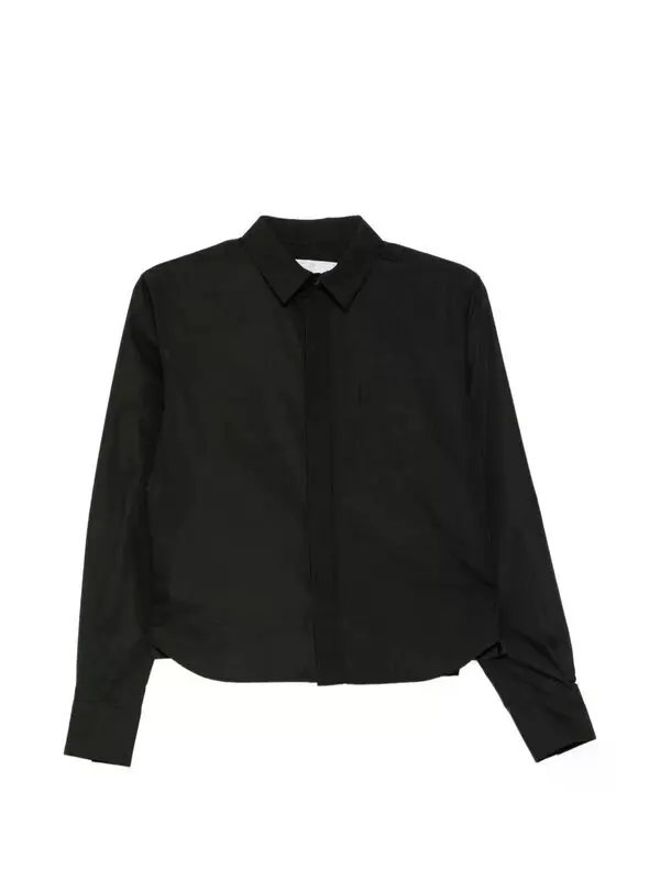 Sacai Button-up Twill Shirt - Black
