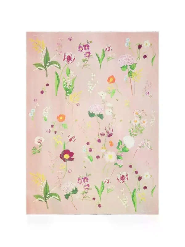 Oscar De La Renta Botanical-print Scarf - Pink
