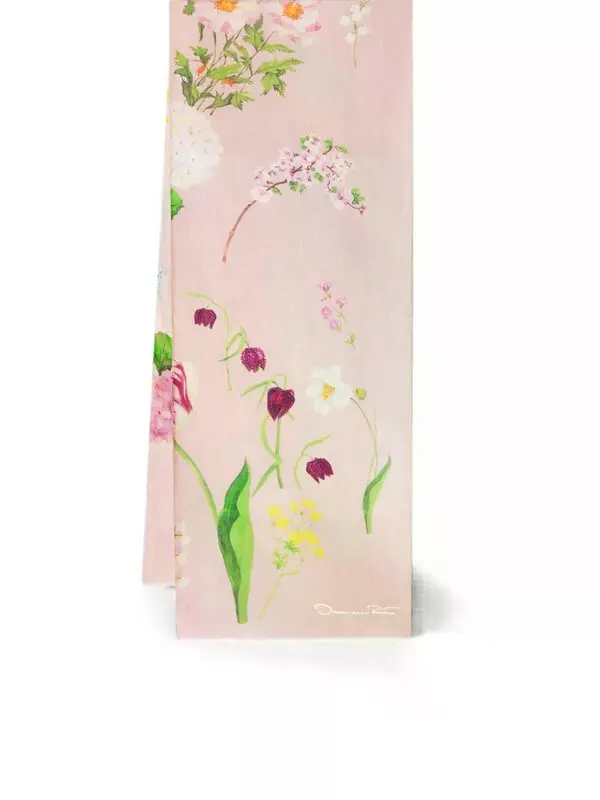 Oscar De La Renta Botanical-print Scarf