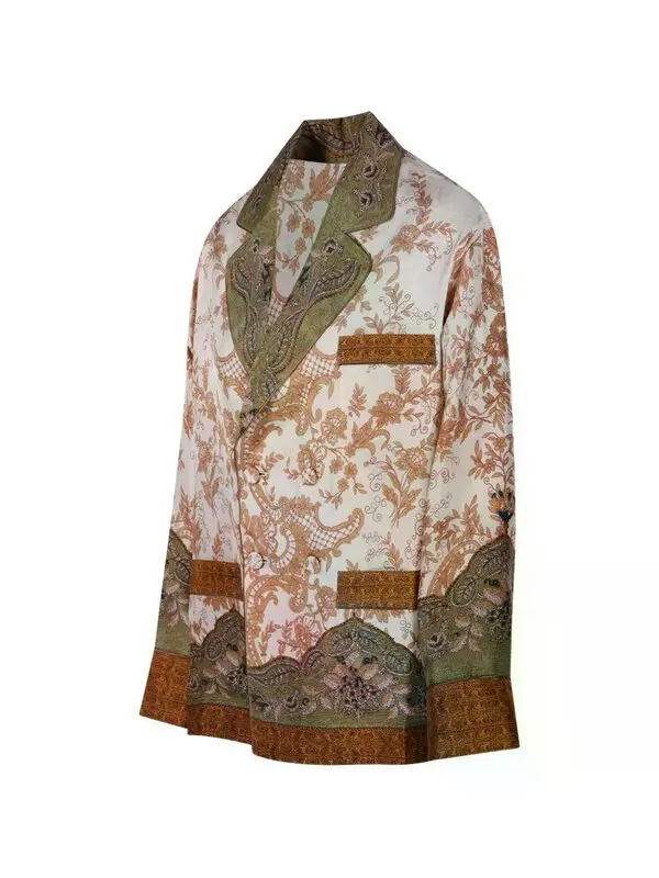 PIERRE-LOUIS MASCIA Floral Print Double-breasted Blazer