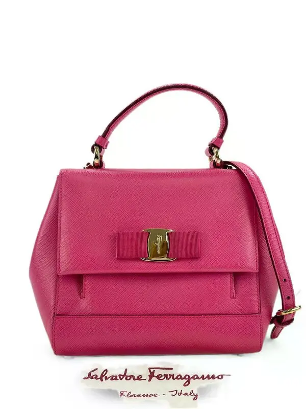 FERRAGAMO 2010s Vara Ribbon Shoulder Bag