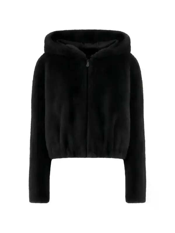 Pinko Gasteria Faux-fur Hooded Jacket - Black