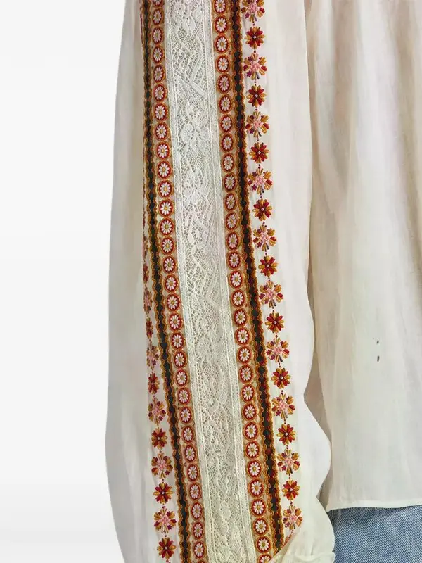 Zimmermann Aster Embroidered Ruffled Blouse