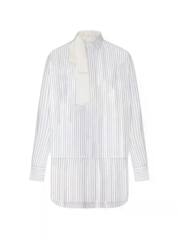 Sacai Striped Tie-neck Dress