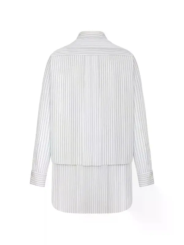 Sacai Striped Tie-neck Dress
