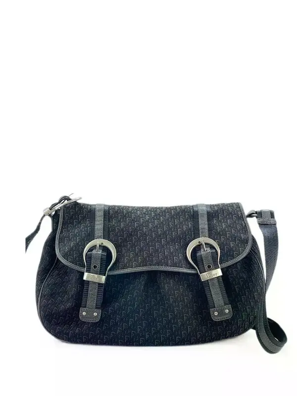 Dior Diorissimo Buckle Messenger Bag - Black