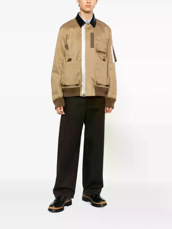 Sacai Cotton Chino Blouson - Neutrals