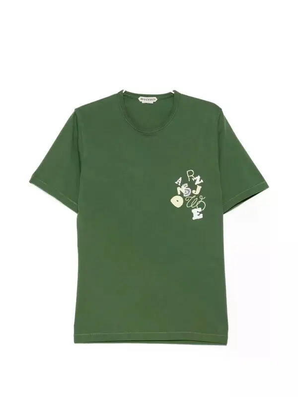 JW Anderson Scattered Letters T-shirt - Green