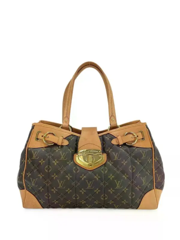 LOUIS VUITTON 2008 Monogram Quilted Tote Bag - Brown