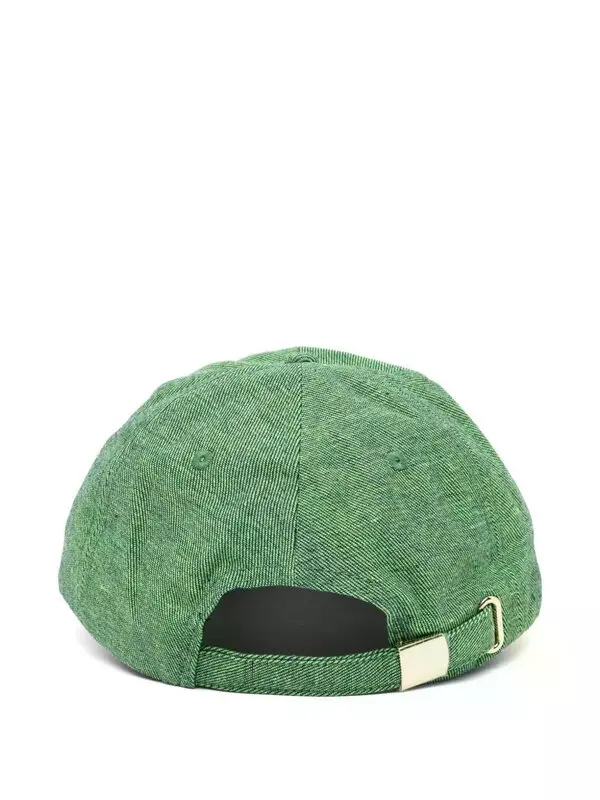 Versace Logo-embroidered Denim Baseball Cap - Green