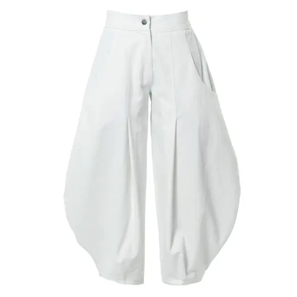 METAMORPHOZA Voluminous Leg Denim Trousers - White