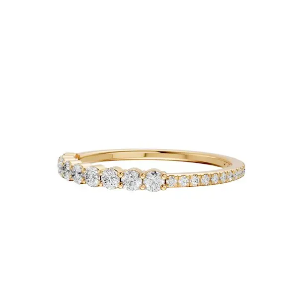 AYA FINE JEWELRY 14k Gold Graduated Diamond Band - Yellow
