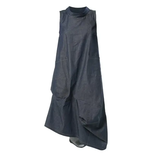 METAMORPHOZA Asymmetric Denim Dress - Blue
