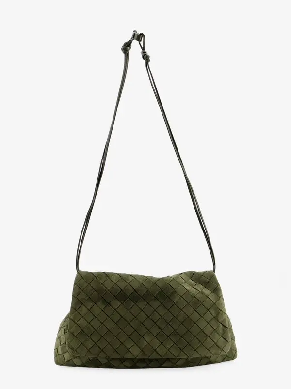 Bottega Veneta Suede Intrecciato Shoulder Bag - Multicolor