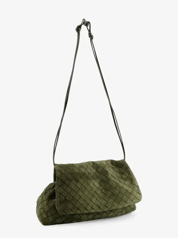Bottega Veneta Suede Intrecciato Shoulder Bag - Multicolor