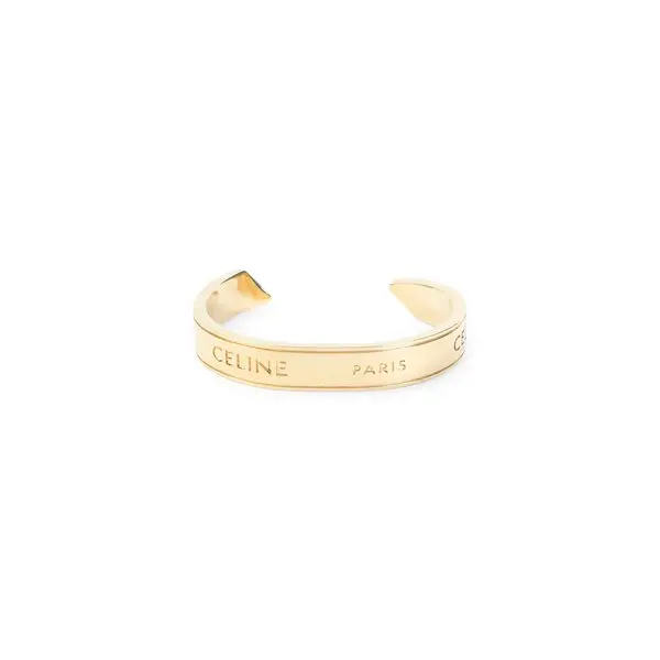 Celine Small Knotted Cuff Bracelet In Gold-finish Brass - Silver