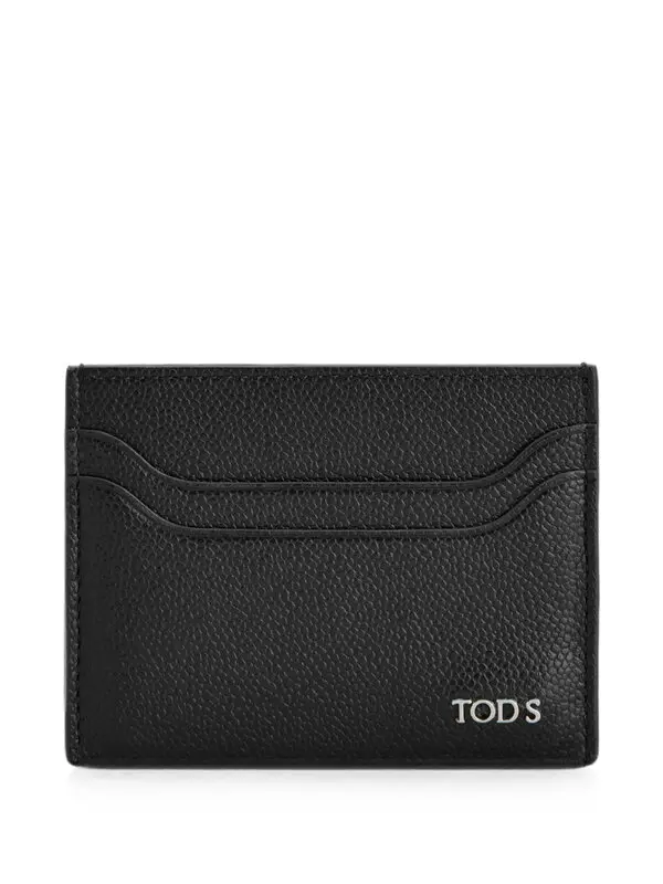 TOD'S Leather Card Holder - Black