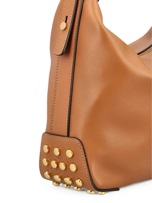 TOD'S Mini Bag Metal Dots In Pelle - Brown