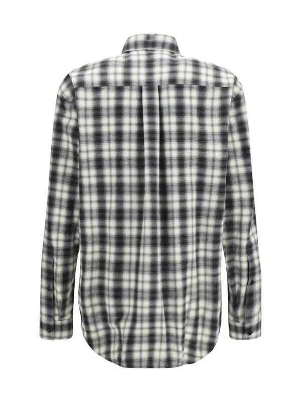 Balenciaga Checked Cotton Flannel Shirt