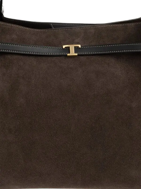 TOD'S Suede Shopping Bag - Brown