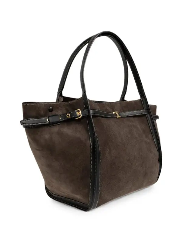 TOD'S Suede Shopping Bag - Brown