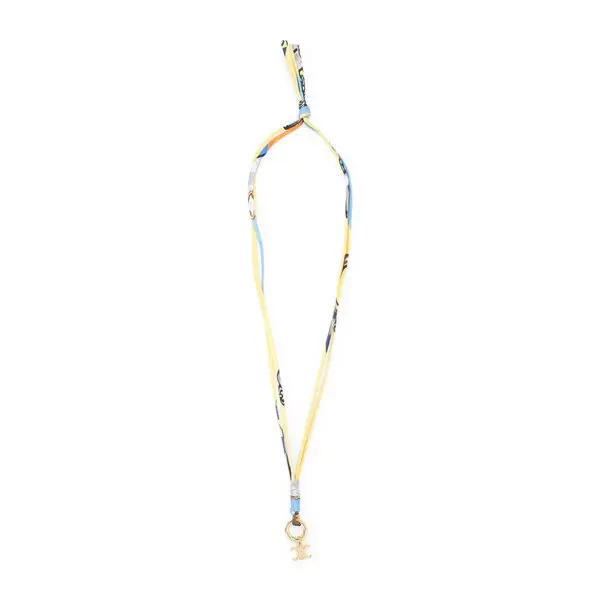 Celine Silk Cord Necklace With Gold-finish Brass Charms - Multicolor