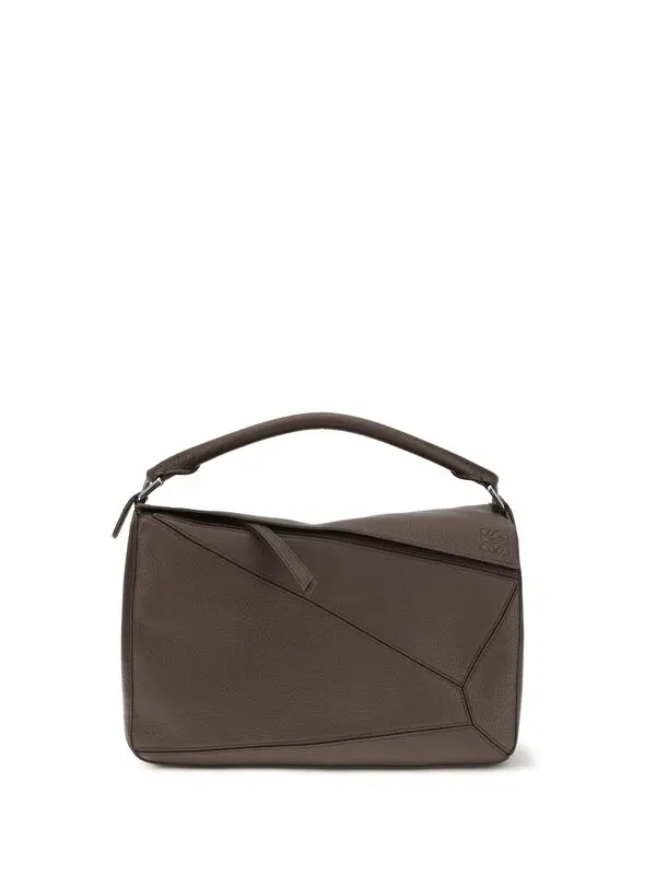 Loewe Large Puzzle Bag In Garnet Calfskin