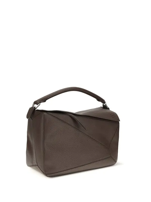 Loewe Large Puzzle Bag In Garnet Calfskin